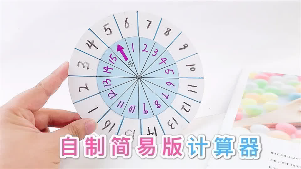 自制简单的计算器,外表看着像圆形,有加减计算功能的文具