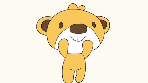 简单可爱的小熊儿童亲子简笔画