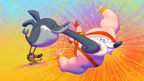 鲨鱼哥和美人鱼公主迎来冬季 和北极熊的搞笑故事动画