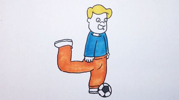 少儿简笔画教学:人物趣味画,这数字不好创意,能看出来吗?