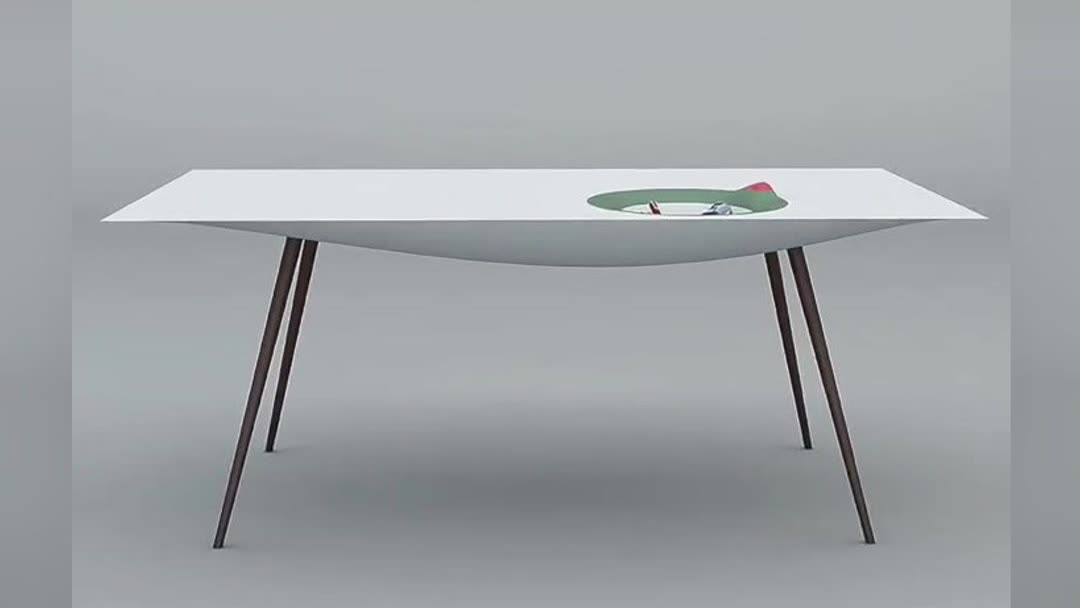 这张桌子有个神奇的洞口,据说这是世界上最爽的桌子#最有趣的新玩意