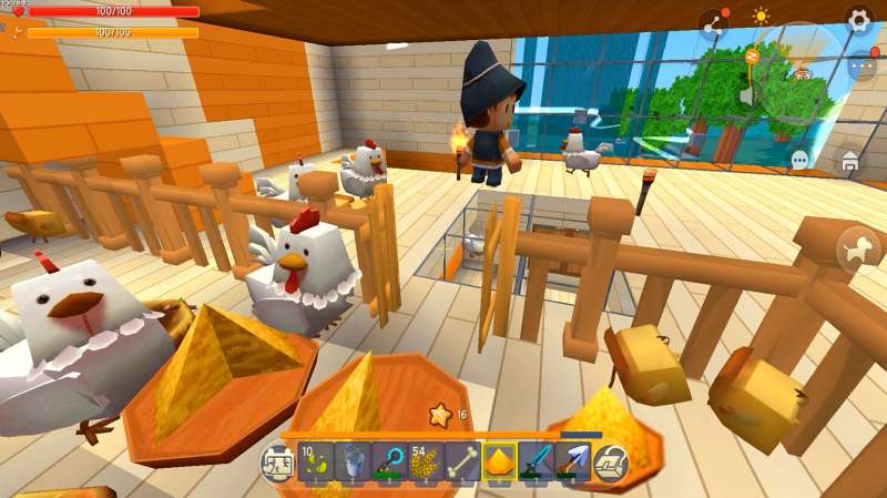 迷你世界生存:我明明做了有围栏 怎么我饲养的鸡还能跑出来?