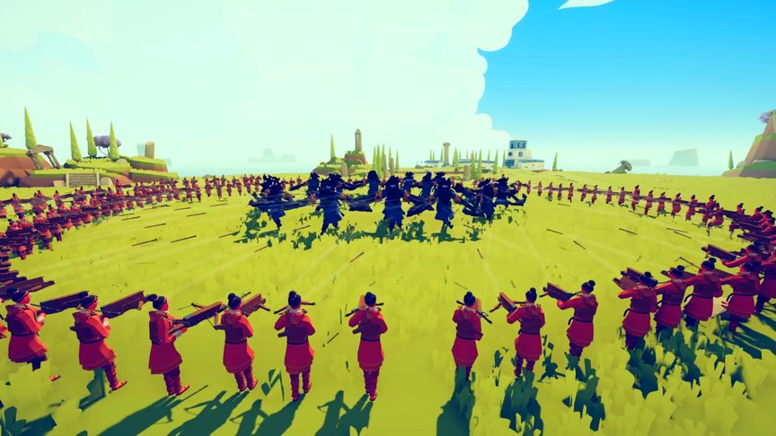 全面战争模拟器:20个黑胡子被包围,忍者大军轻松击败他们?