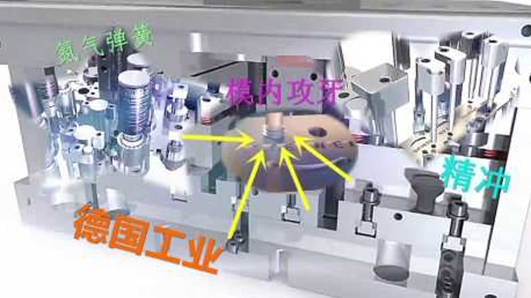 德国经典高清模内攻牙,精冲结构模具工艺,网友:至少领先10年