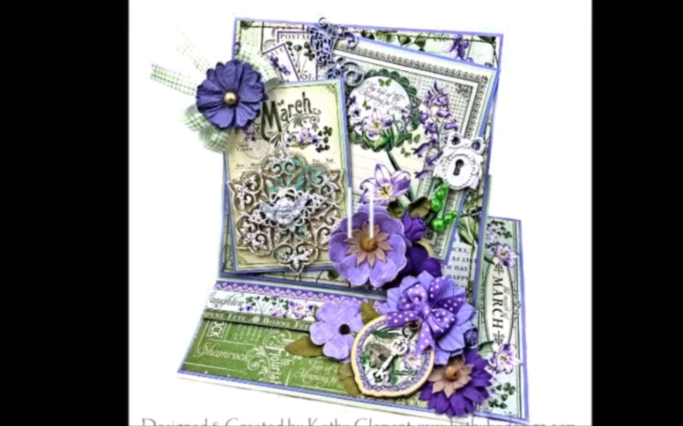 ...March Time to Flourish Folio 来自于G45品牌的手工制作教程 三月花开