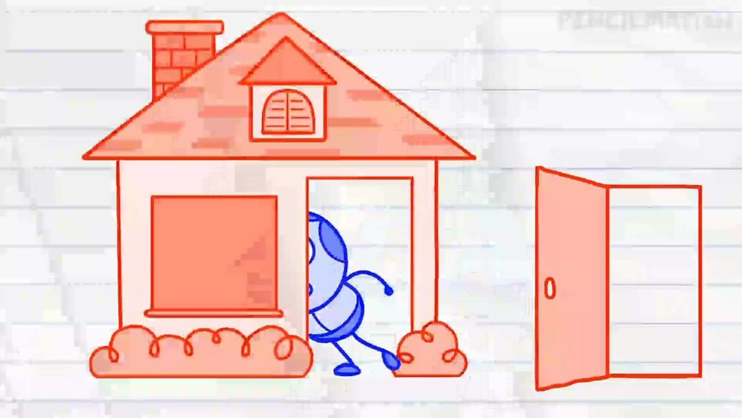 创意铅笔动画:开不完的门