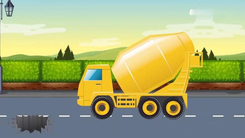 工程车趣味益智动画 大卡车运输彩球