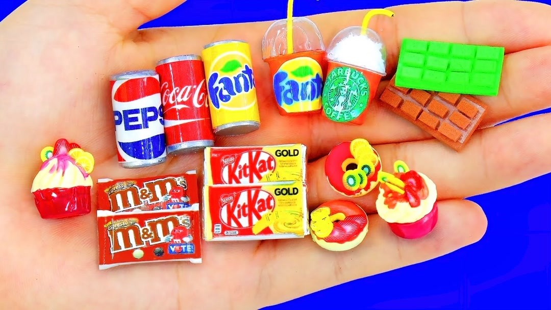 创意手工DIY,给芭比娃娃做迷你甜点巧克力等食物,做法简单