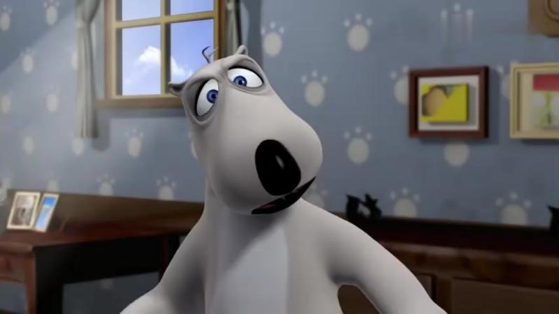 北极熊把机器人弄短路了,搞笑短片贝肯熊,韩国高分动画