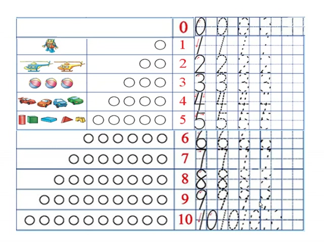 小学数学微课一年级《10以内数的书写 》( 福永小学 张漫梨)