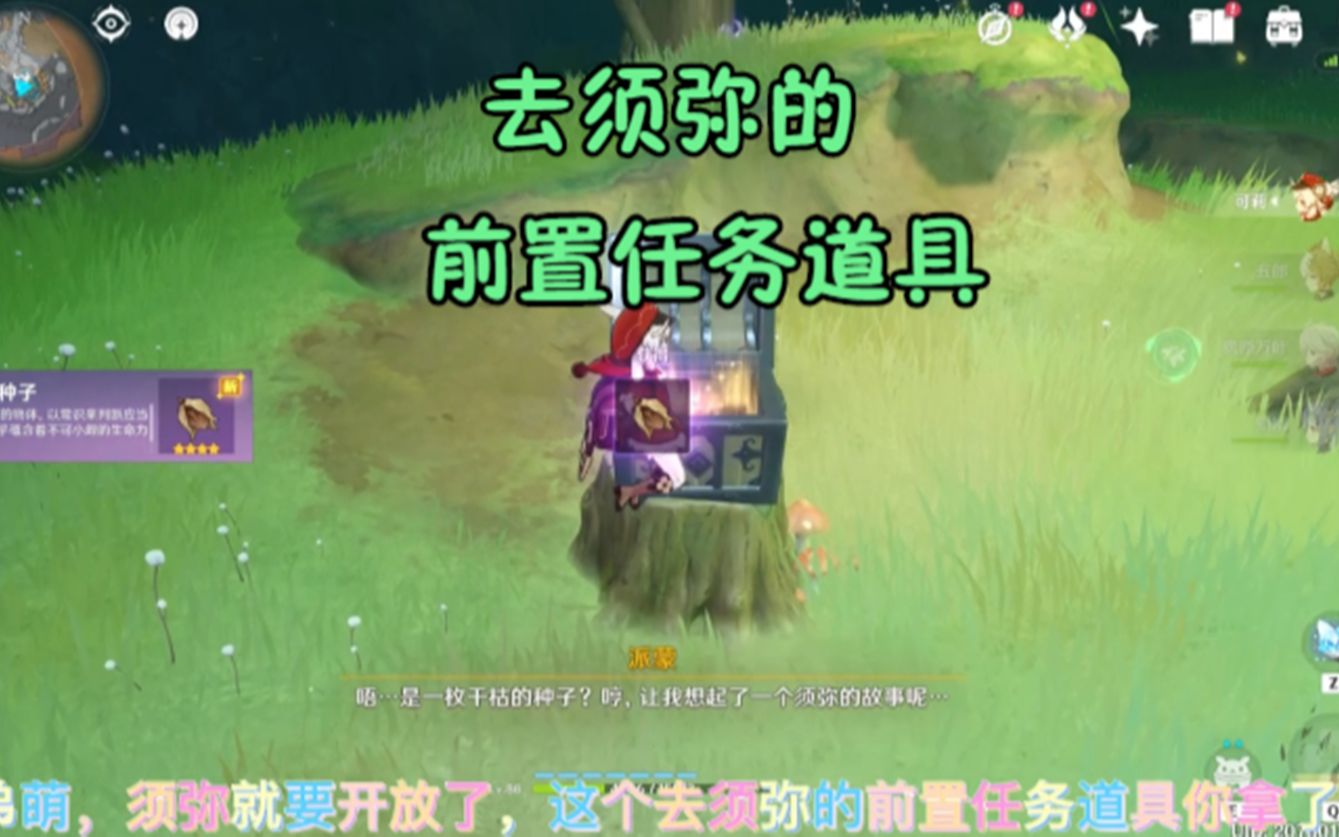 进入须弥的前置条件,去须弥的路线需要先拿前置任务道具