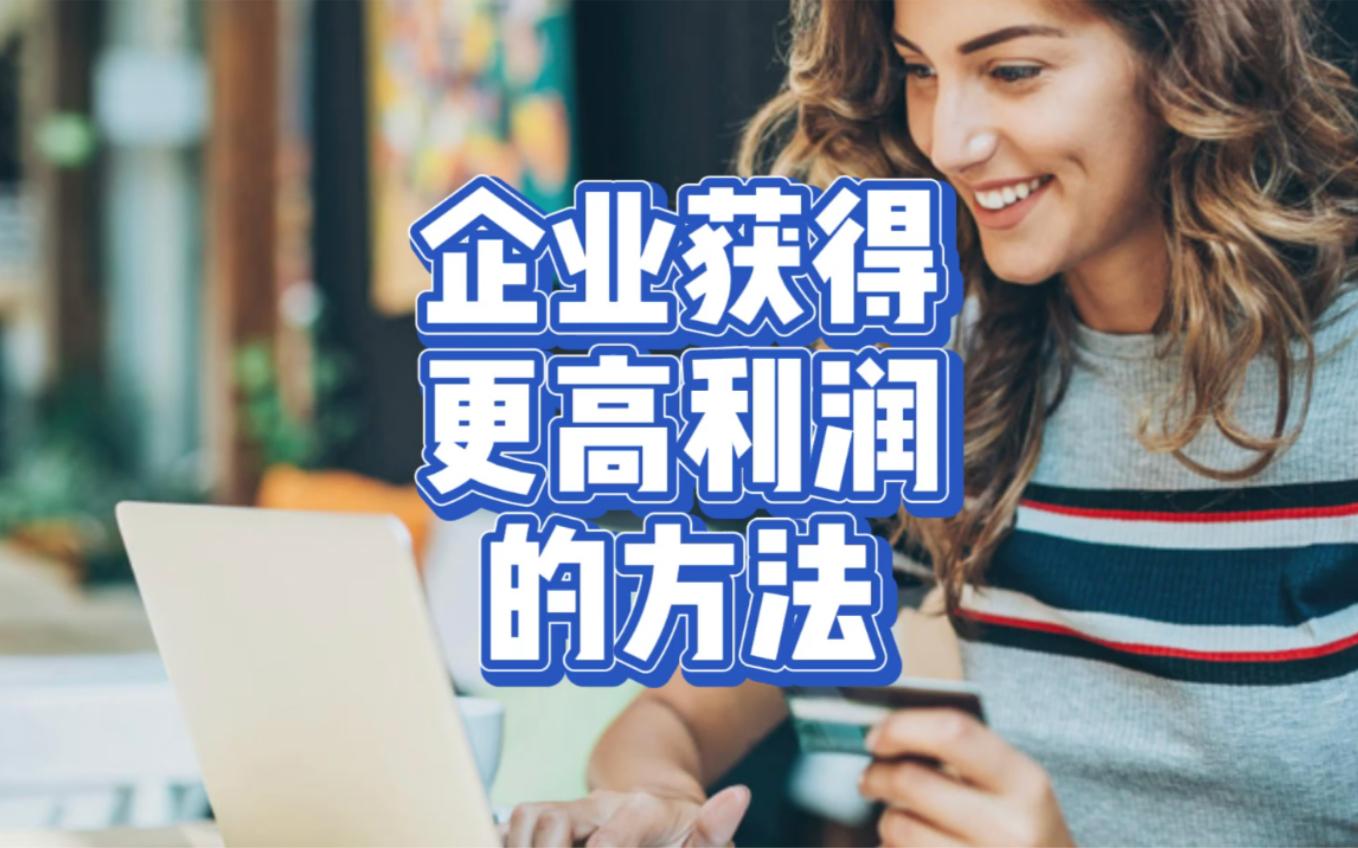 企业获得更高利润的方法