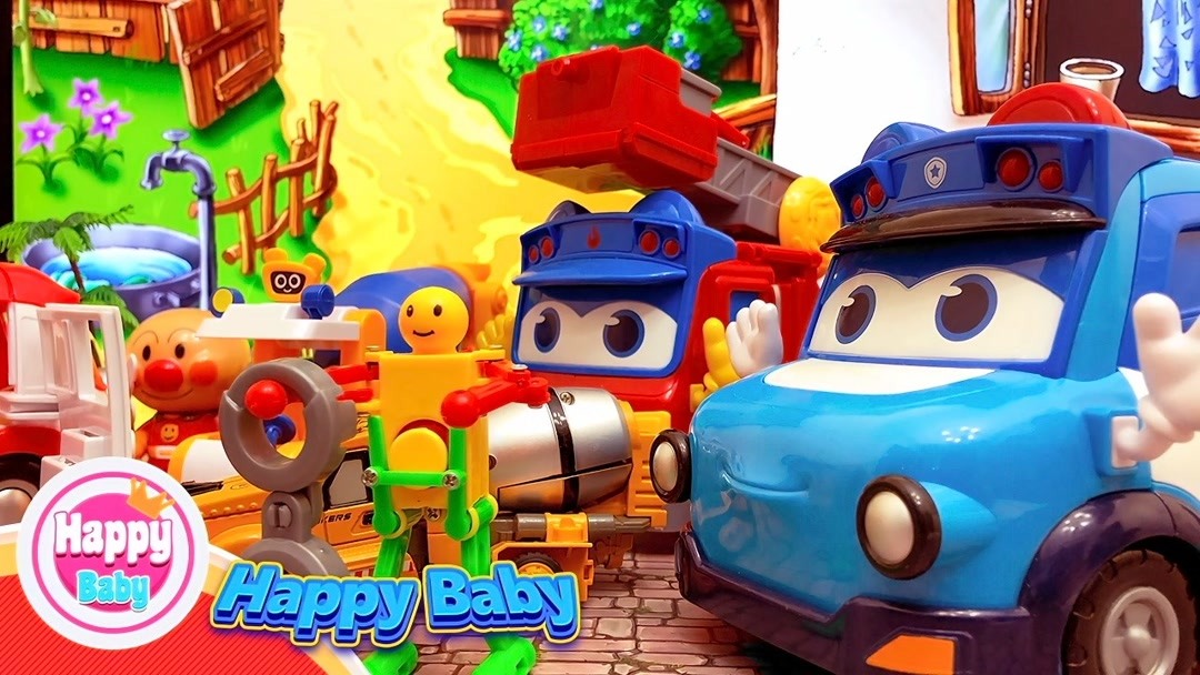 百变校巴警长歌德出动出动,抓捕逃跑的机器人,带上手铐送回警局