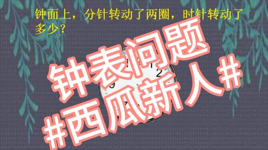 【钟表问题】你掌握了吗?#西瓜新人#