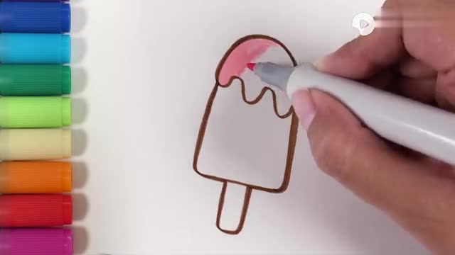 儿歌多多儿童简笔画 冰糕 夏天来清凉 学画简单的冰糕给妈妈消暑