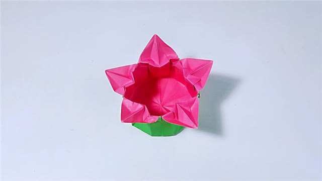 教你手工折纸花瓣盒子,简单漂亮,儿童很喜欢