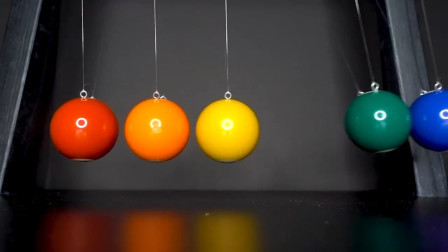 100个铁球组成的牛顿摆,能量还会守恒吗?3D动画下演示原理!