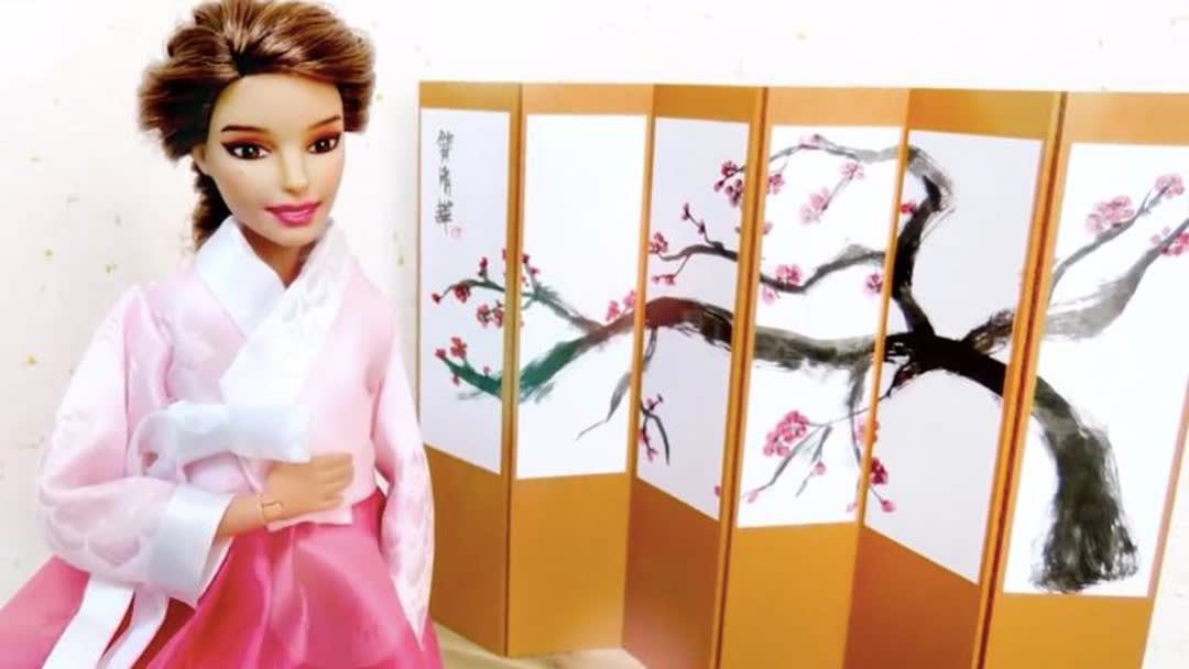 DIY手工教程-如何给芭比娃娃做一件古装汉服
