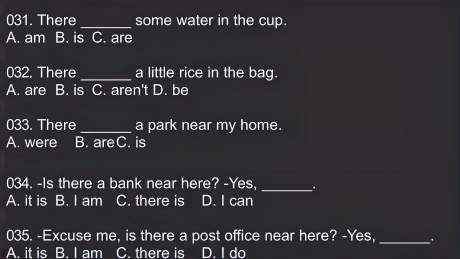 (小学英语语法)therebe句型内容习题讲解(第四集)