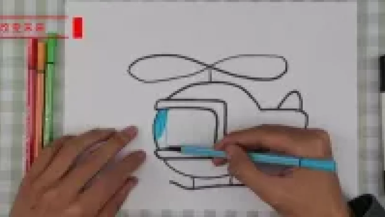 舒克贝塔的飞机,简笔画很容易呈现,画出来教孩子一起动手画