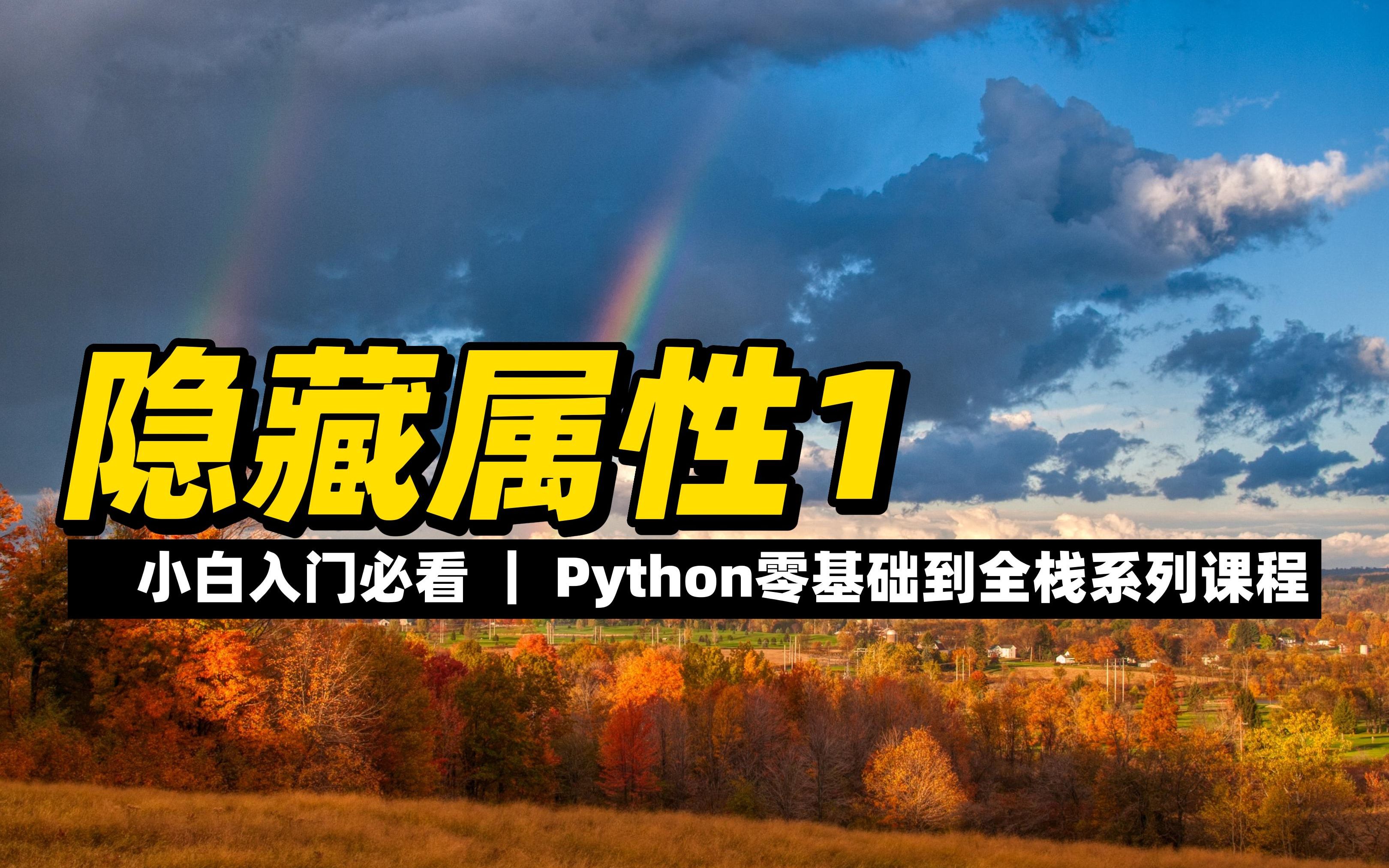 隐藏属性1 - 《Python零基础到全栈系列》