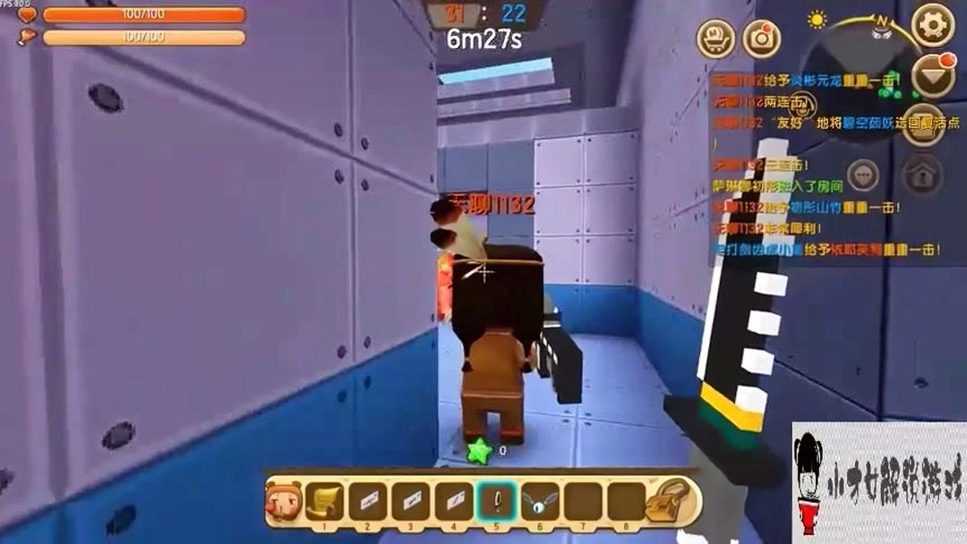 迷你世界:枪战空手躺赢,神仙打架全靠队友!