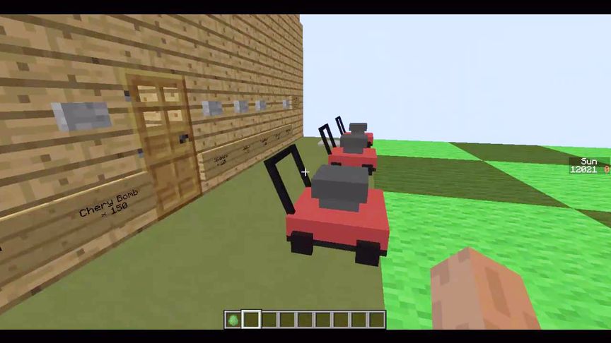 我的世界:植物大战僵尸地图,模组插件