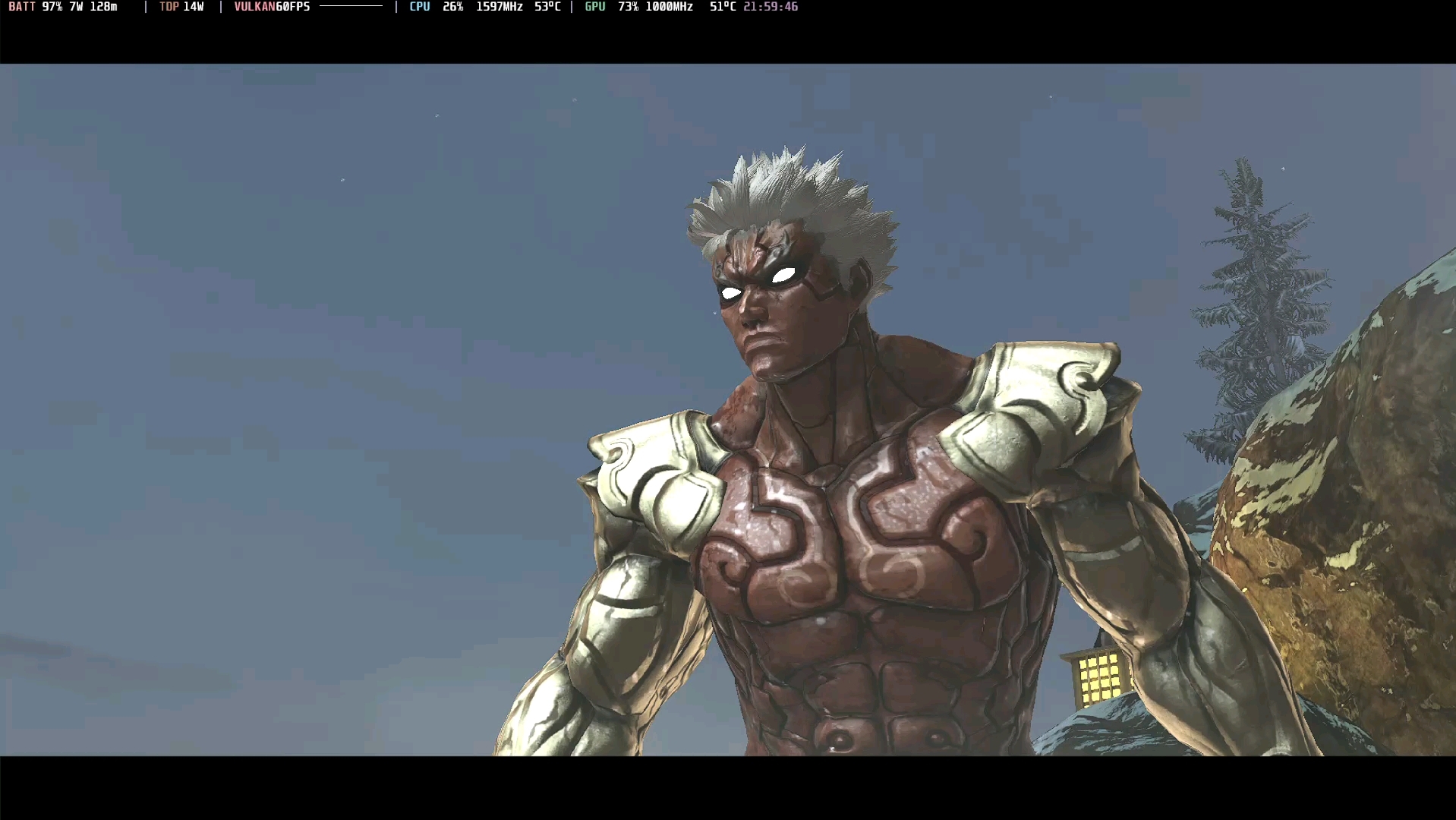 奥克掌机6800u,ps3模拟器,阿修罗之怒,关酷睿,插TF卡运行,1080p,毫无...