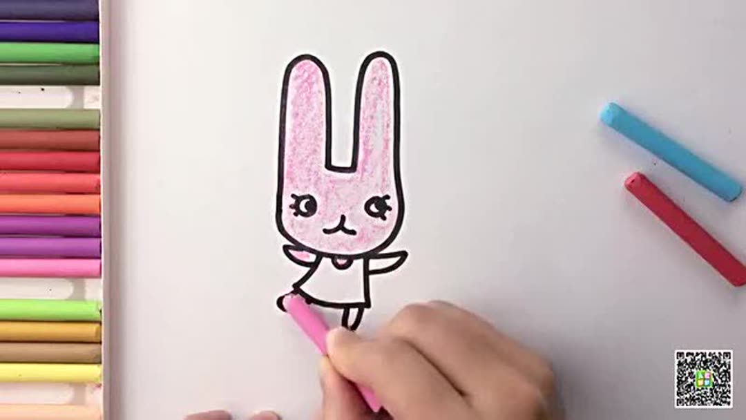 儿童画画教程视频 学画小兔子