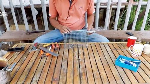 牛人教你用铁丝自控一个捕鼠笼,简单又实用