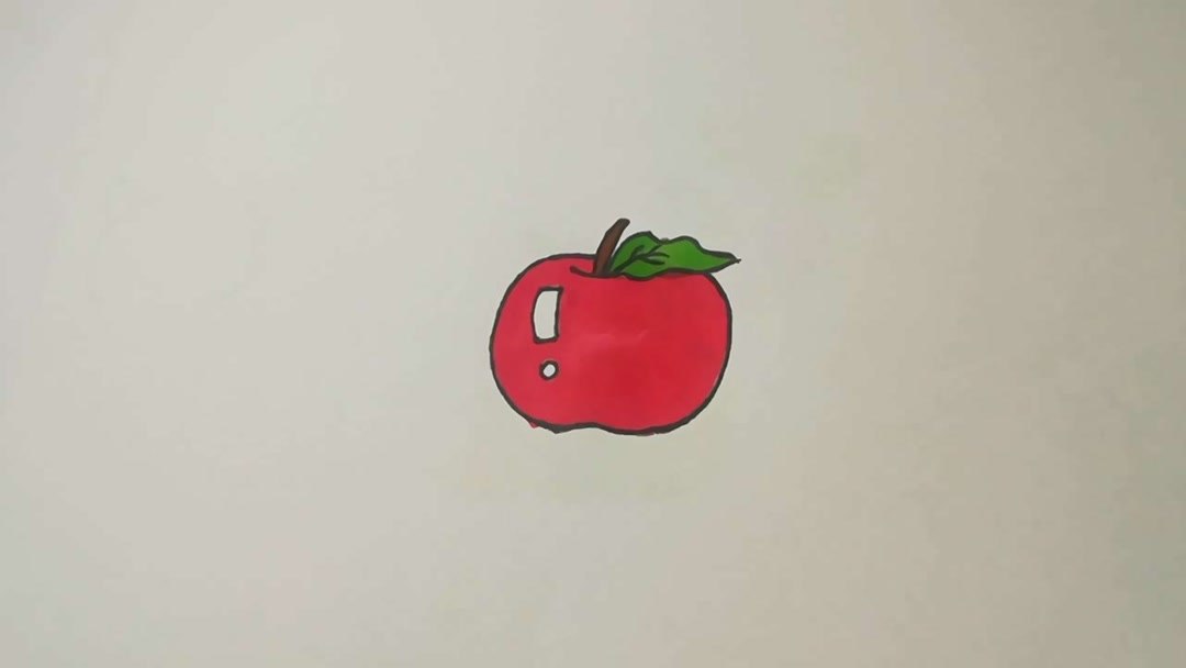 苗苗姐姐简笔画启蒙 水果系列 一颗香甜的苹果