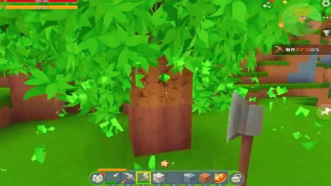 迷你世界生存二,我要木头!