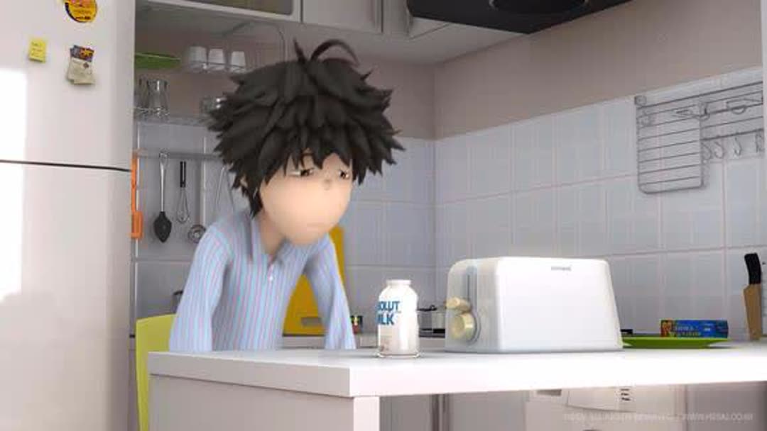 韩国动画《闹钟》,当年风靡整个网络的壁纸,上过网的人都看过,一代人...