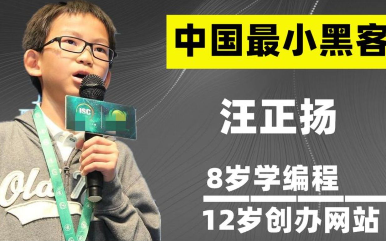 中国最小黑客汪正扬:8岁学编程,12岁创办网站,如今怎么样了?