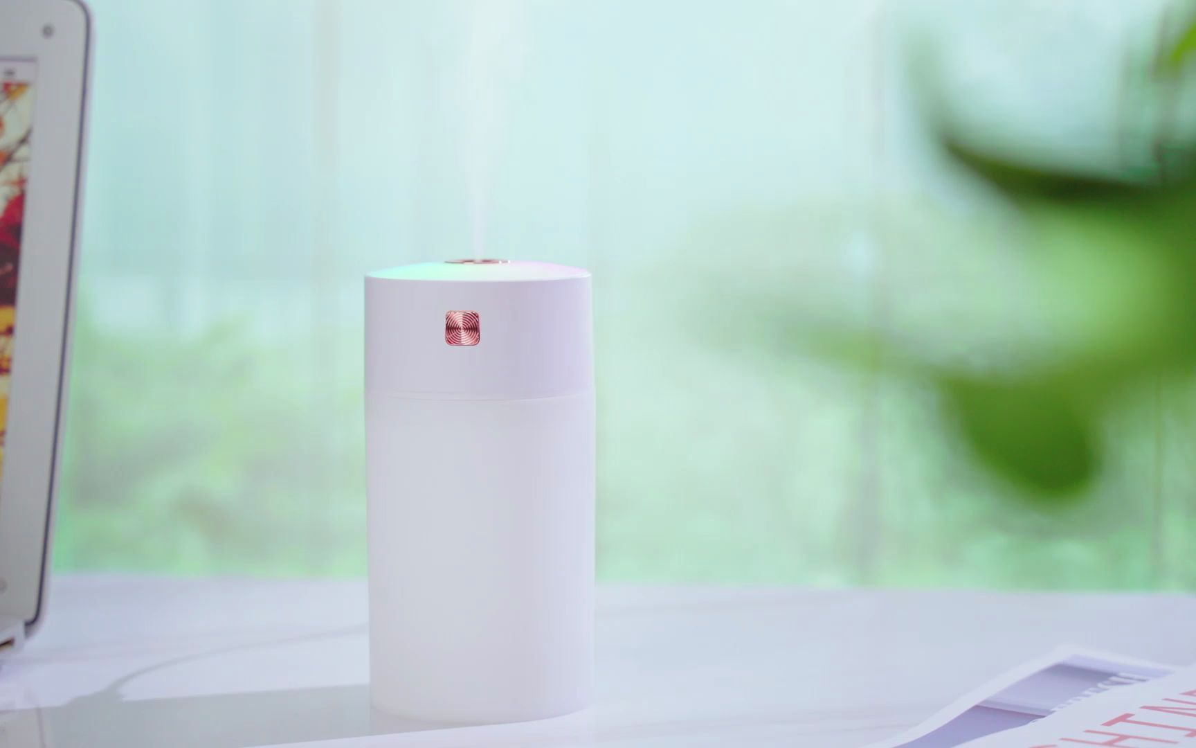 定制logo车载usb小型桌面家用静音卧室炫彩加湿器_七彩加湿器_彩虹...