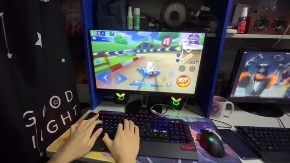 借隔壁宿舍电脑 第一次玩模拟器好激动!#qq飞车手游#周杰伦