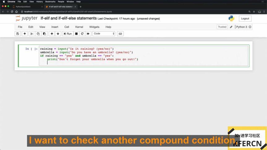Python学习:if-elif语句