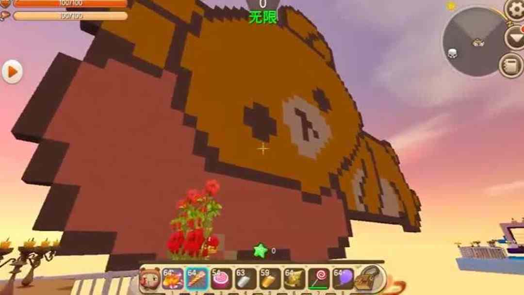 迷你世界:这个小熊图案挺可爱的么,只顾着看了忘了自己再闯关了