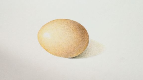 彩铅画鸡蛋,塑造鸡蛋质感就这样做,适合零基础小白