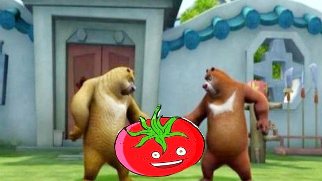 启蒙早教简笔画填色游戏 熊大熊二喜欢蔬菜