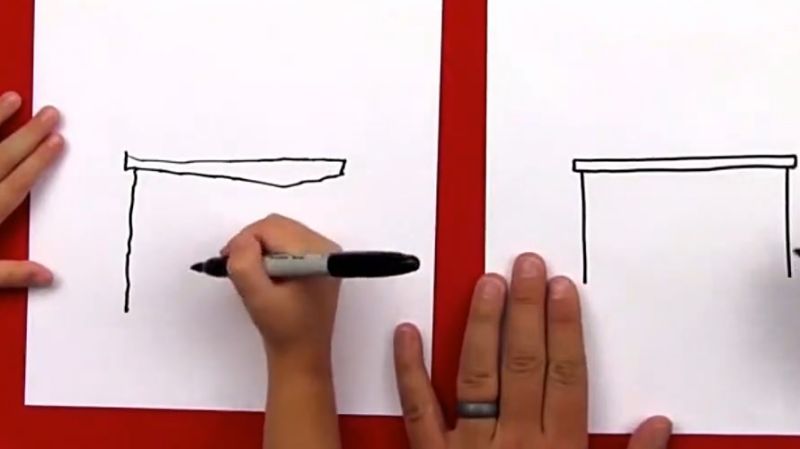 育儿简笔画:爸爸手把手教宝宝画学校