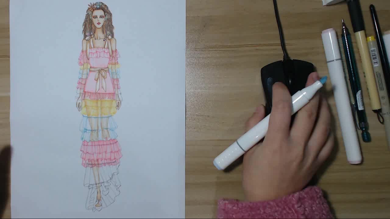 服装设计手绘视频教学:没基础的也能学好呢