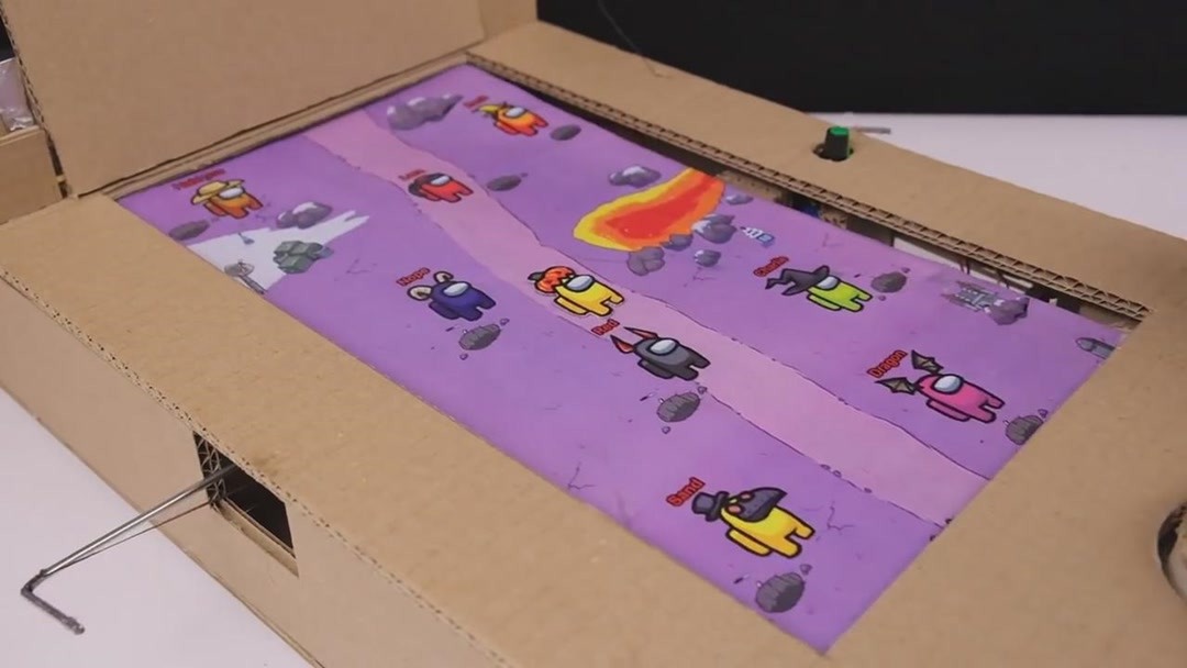 创意手工DIY,趣味障碍游戏机的制作方法!