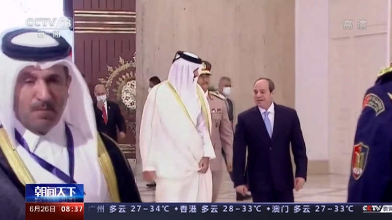 [朝闻天下]埃及 埃及总统会见卡塔尔埃米尔 深化两国合作