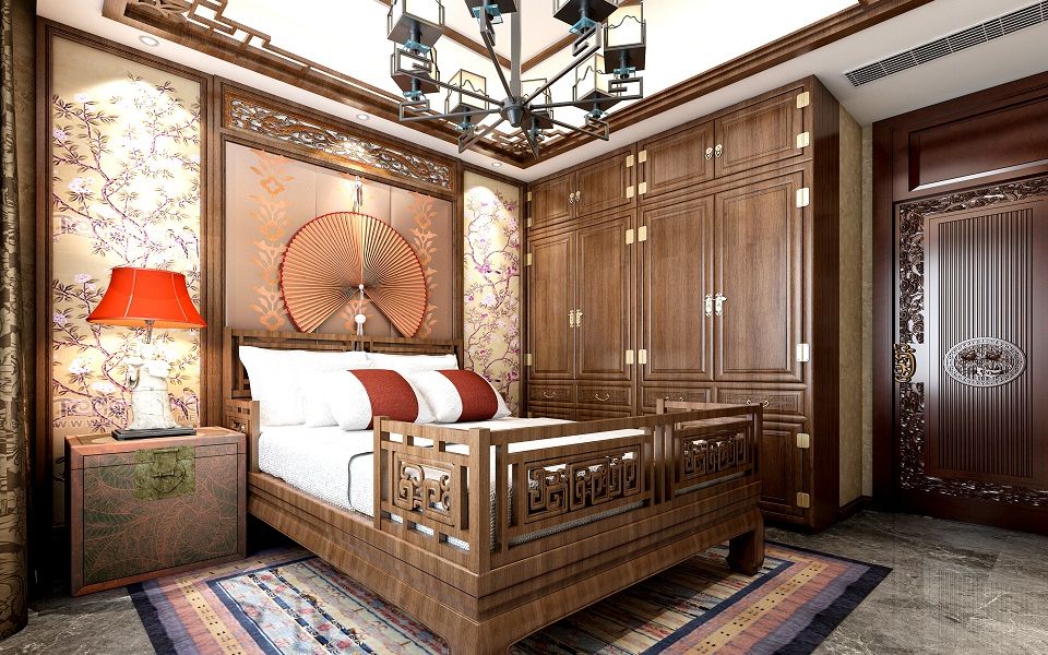 卧室的设计简洁实用,很舒适的感觉。