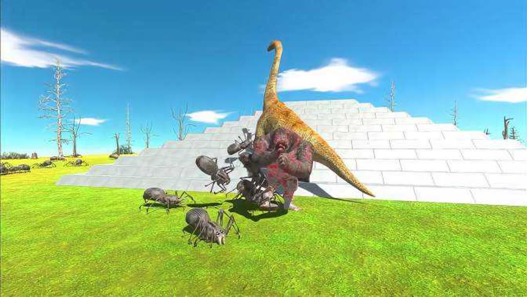 野兽模拟器:剧毒蜘蛛包围下的金字塔之战,擂台战