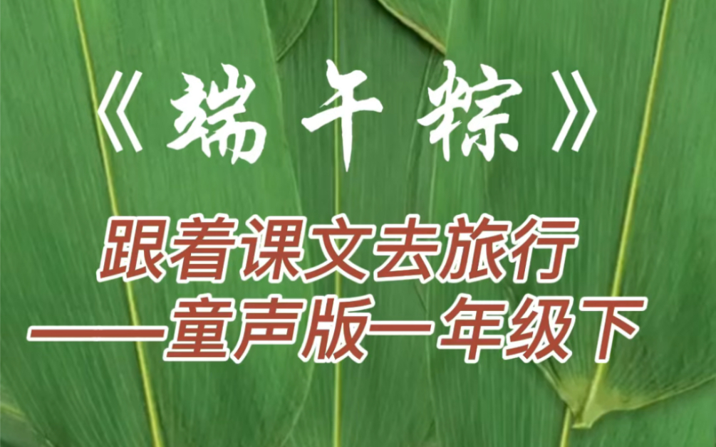 小学生朗读课文小学语文一年级下课文端午粽/童声版跟着课文去旅行/...
