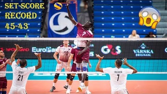 男排比赛单局比分45-43!堪称世界纪录,卡塔尔VS委内瑞拉