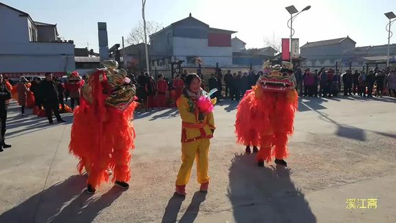 河南12岁小孩表演舞狮绝活,动作惊险全是真功夫,观看群众齐喝好