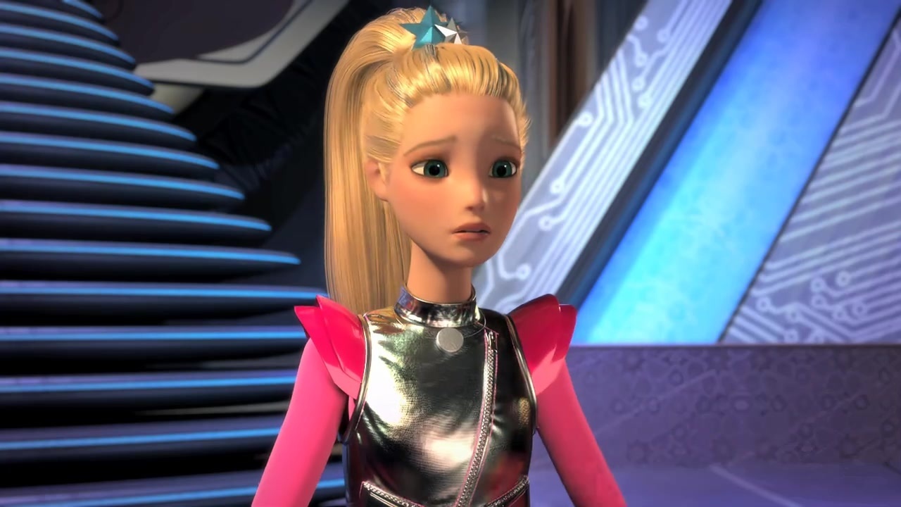 芭比娃娃:银河粒子折射彩光,芭比闭上双眼,徜徉在宇宙中